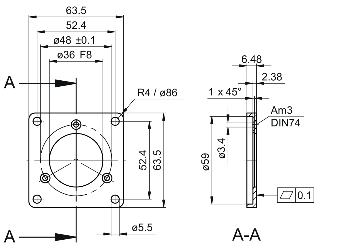 Adaptor plate for clamping flange | Mounting solid shaft encoders ...