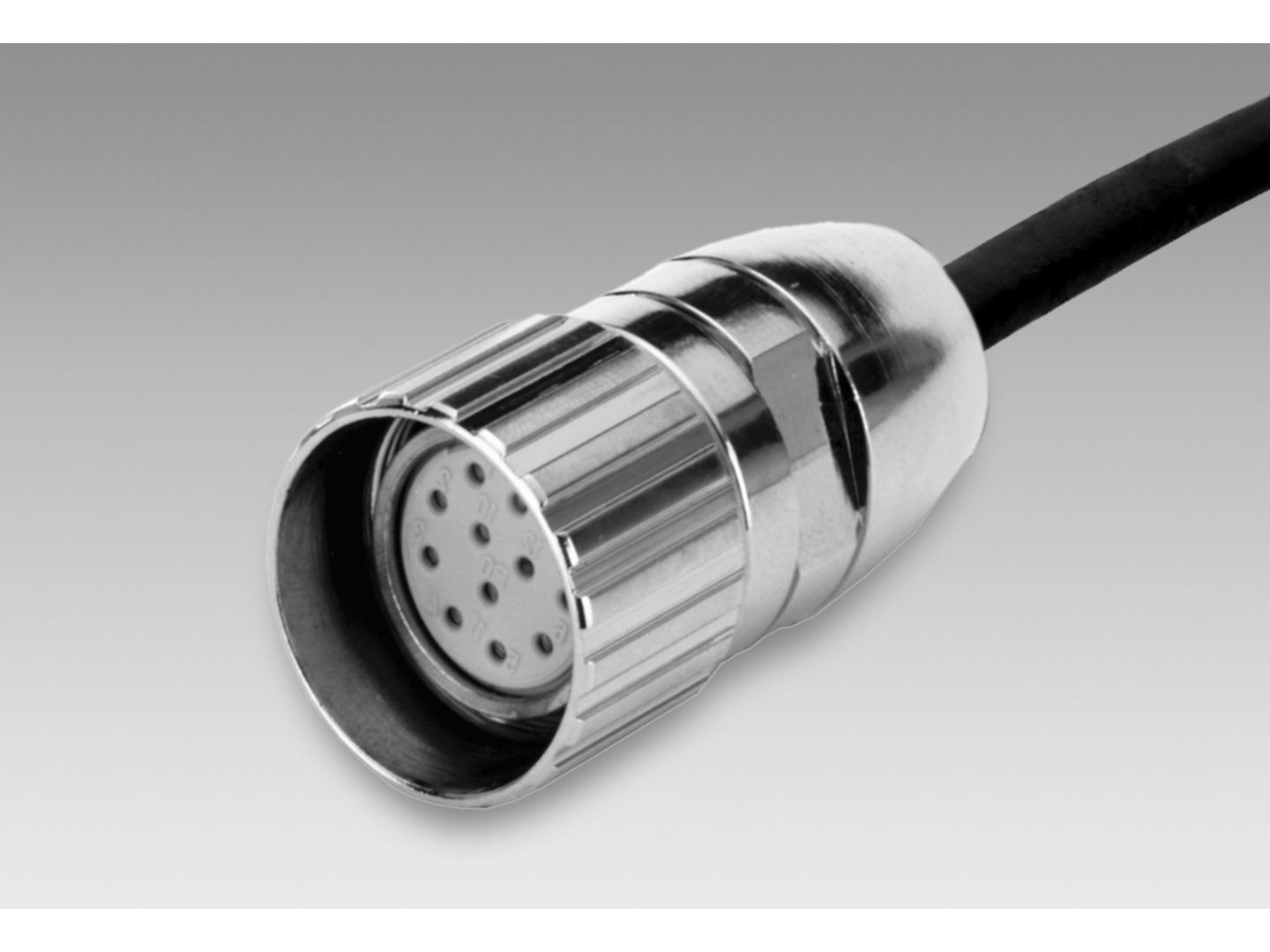 Female connector M23, 12-pin, straight, with cable 5 m (ESG 23JH0500GVI ...