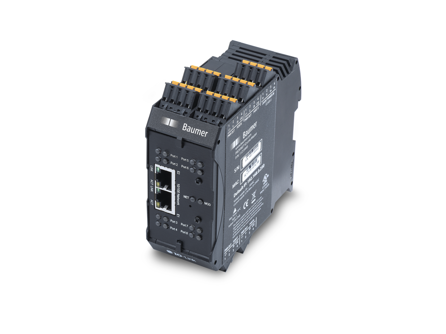 IO-Link Master PROFINET, 8-Port, IP20 | IO-Link Master | Baumer USA