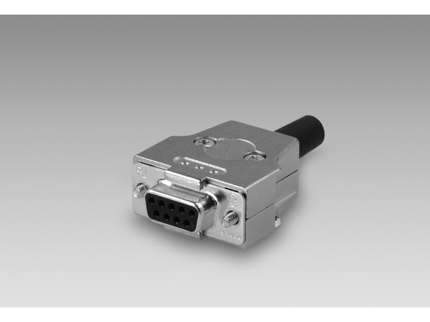 Female connector D-SUB, 9-pin, straight, voltage supply and I/Os ...