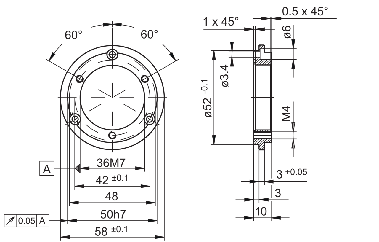 Adaptor plate for clamping flange to convert into synchro flange ...