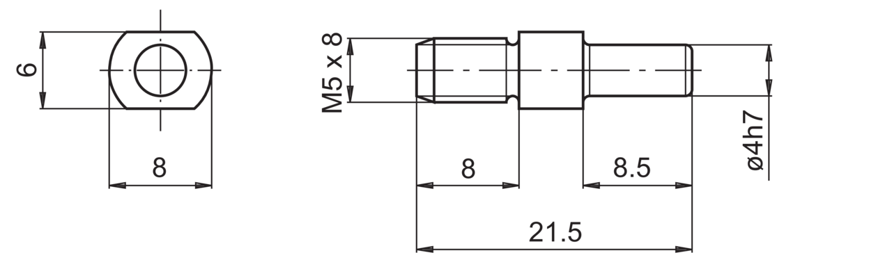 Shoulder screw M5 as torque support (Z 119.040) | Mounting hollow shaft ...