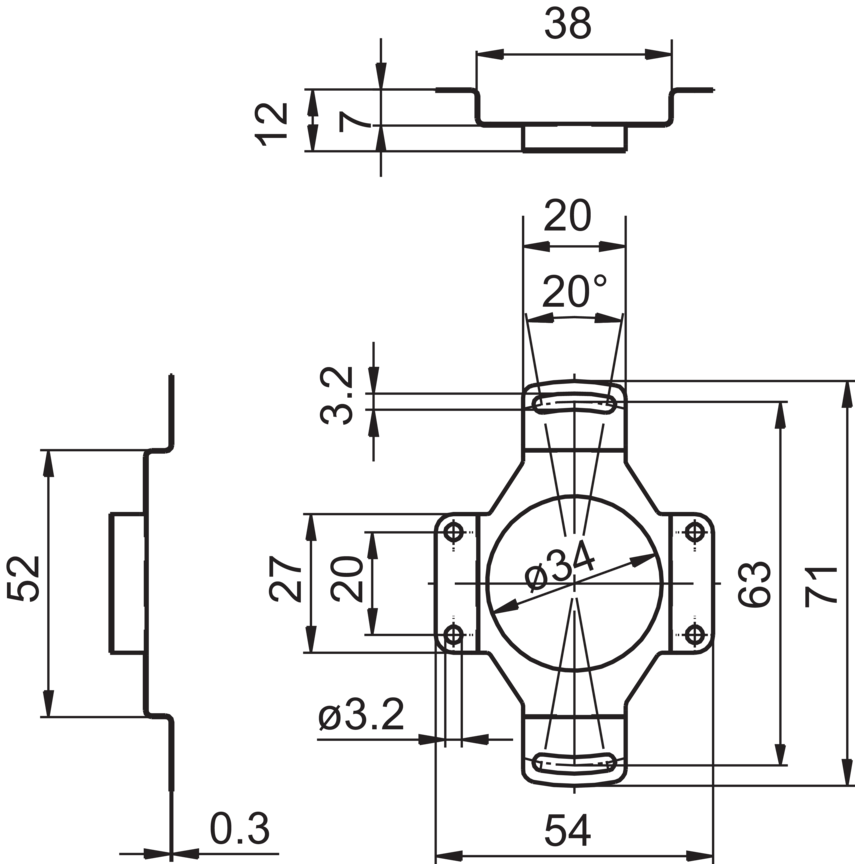Spring coupling for encoders with ø58 mm housing, hole distance 63 mm ...