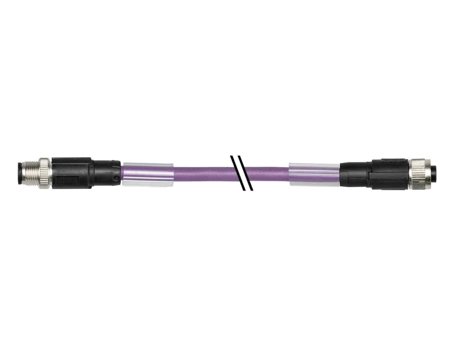 Cable with male/female M12, 5-pin, straight, A-coded, 500 cm | Cables ...