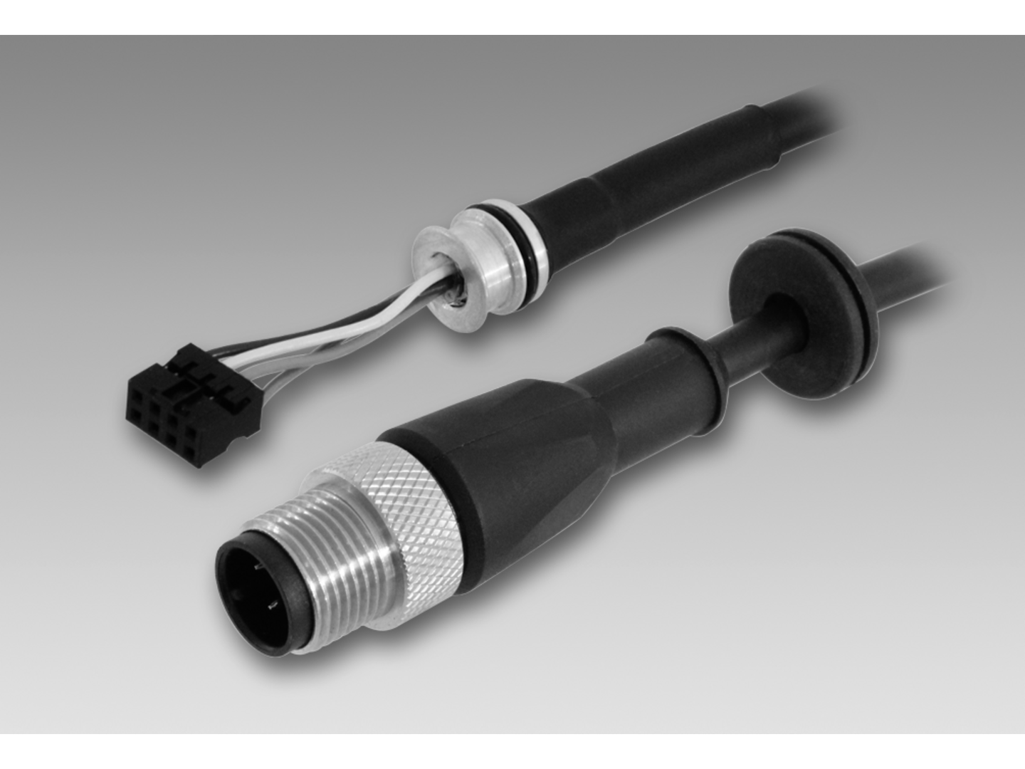 Connection cable with coupling M12, 4-pin, 0.7 m | Cables / connectors ...